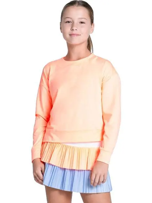 Lucky In Love Hype Long Sleeve Top - Orange Frost