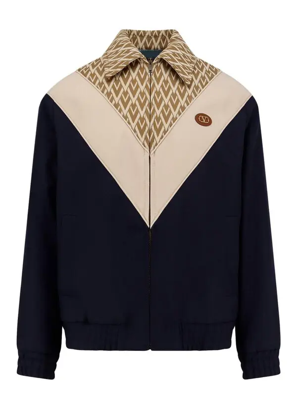 Valentino Garavani Wool And Cotton Jacket - Blue
