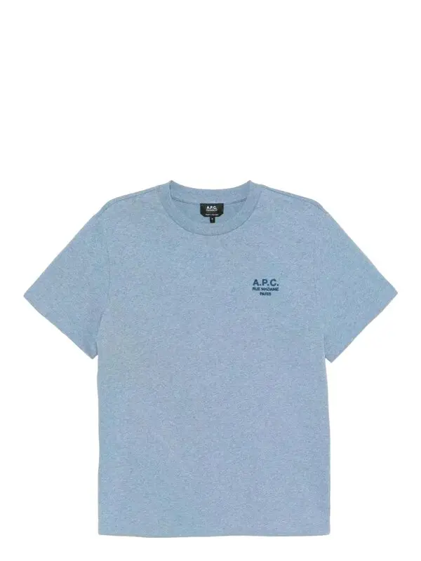 A.p.c. Logo-embroidered T-shirt - Blue