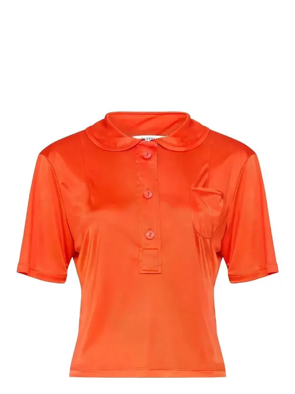 MAISON MARGIELA Satin Polo Shirt - Orange