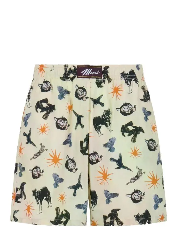 Marni Graphic-print Shorts - White