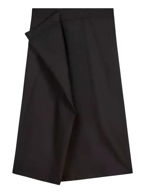 Kenzo Asymmetric Midi Skirt - Black