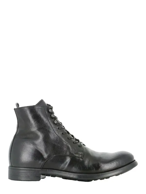 Officine Creative Lace-up Leather Boots - Black
