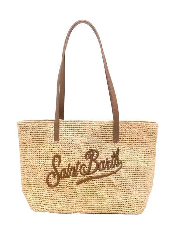 MC2 SAINT BARTH Raffia Shoulder Bag - Neutrals