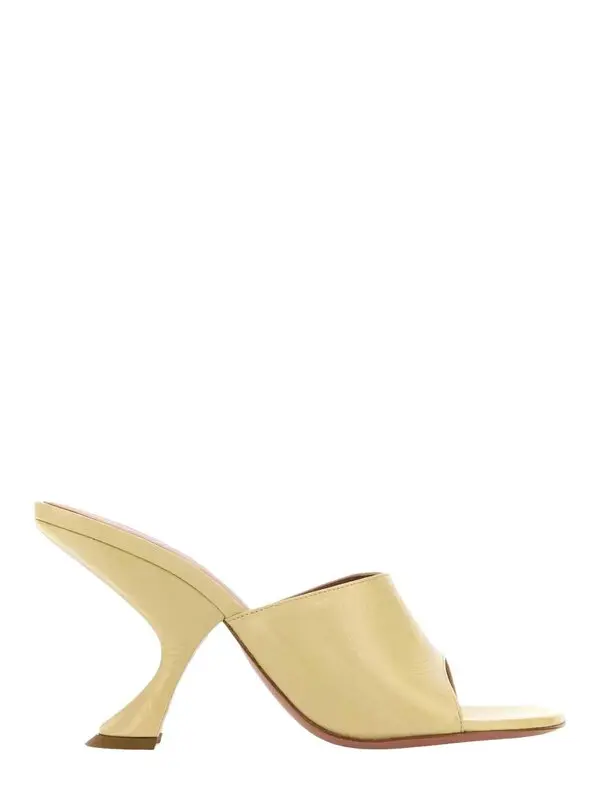 Amina Muaddi 90mm Sculpted Heel Open-toe Mules - Gold