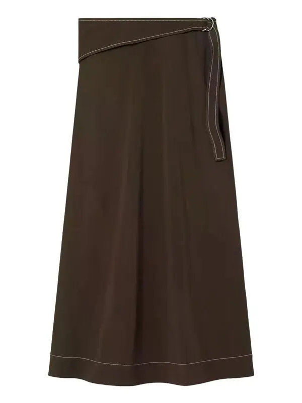 Tory Burch Belted Jersey Skirt - Brown