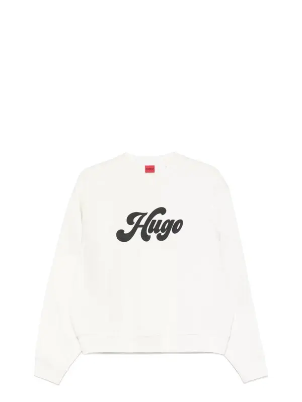 Hugo Logo-print Sweatshirt - Neutrals