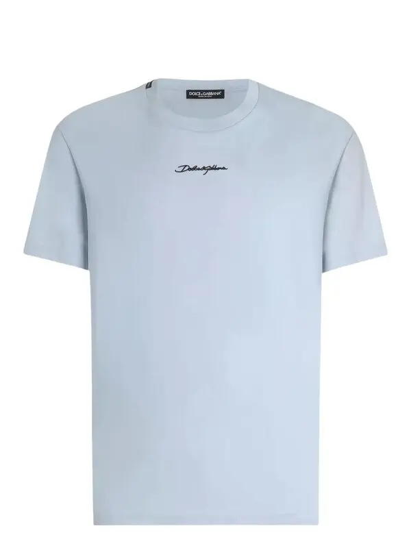 Dolce & Gabbana Logo-print Cotton T-shirt - Blue