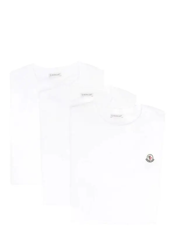 Moncler Logo-appliqué T-shirts - White