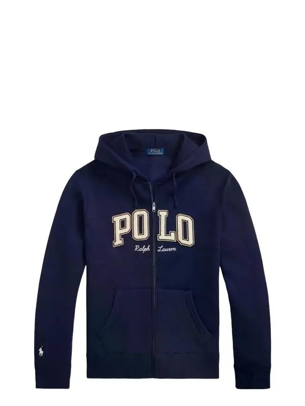 Polo Ralph Lauren Logo-embroidered Zip-up Hoodie - Blue