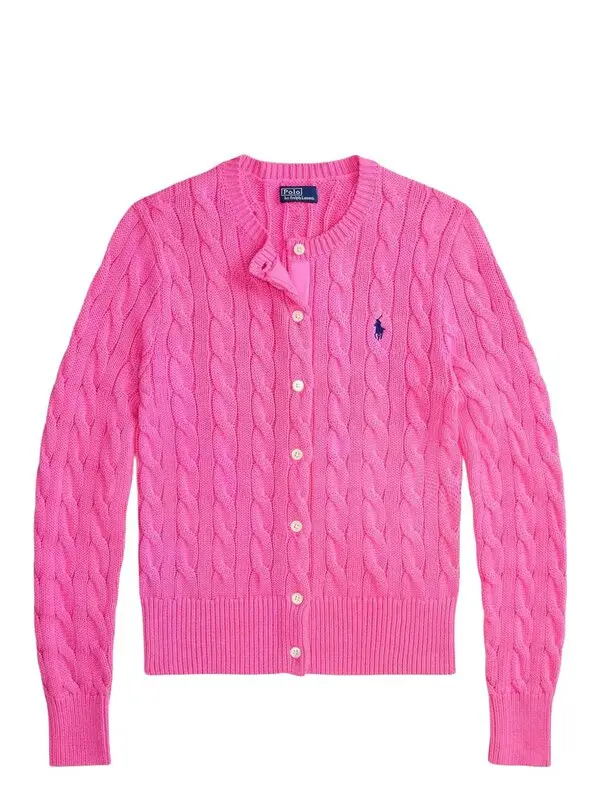 Polo Ralph Lauren Cable-knit Cotton Cardigan - Pink