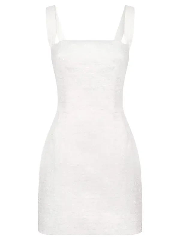 Dolce & Gabbana Square-neck Mini Dress - White