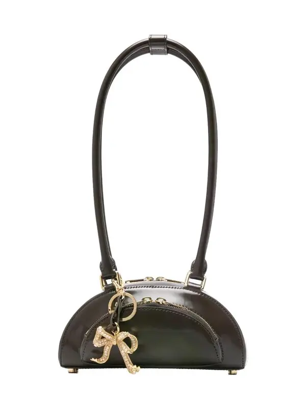 SELF-PORTRAIT Curved Charm Shoulder Bag - Brown