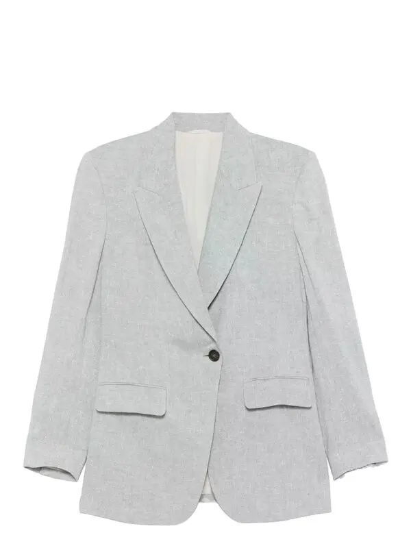 Brunello Cucinelli Single-breasted Blazer - Grey
