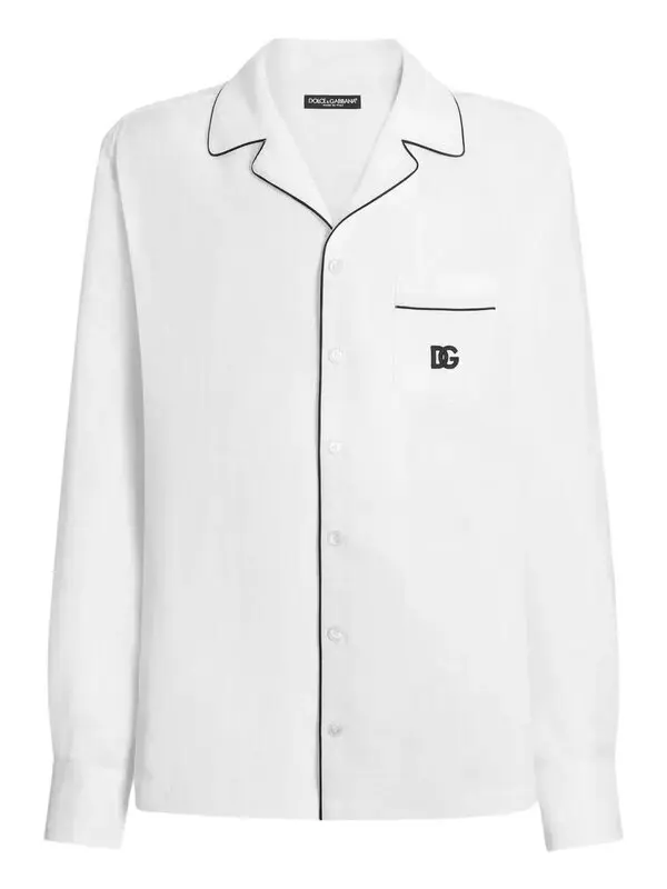 Dolce & Gabbana Logo-embroidered Vanity Shirt - White