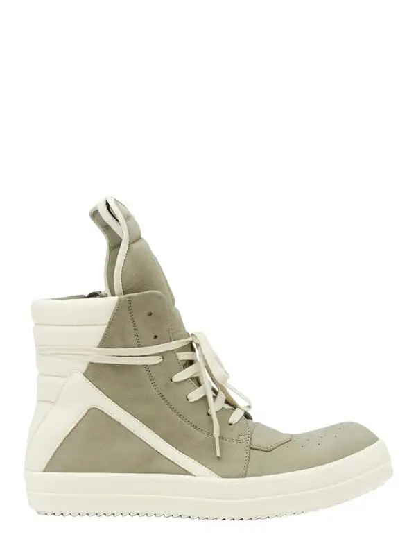 Rick Owens Hollywood Geobasket High Sneakers - Celadon/milk