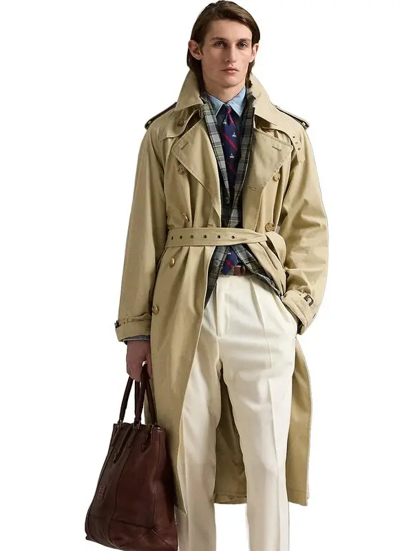 Ralph Lauren Lightweight Twill Trench Coat - Hab Tan