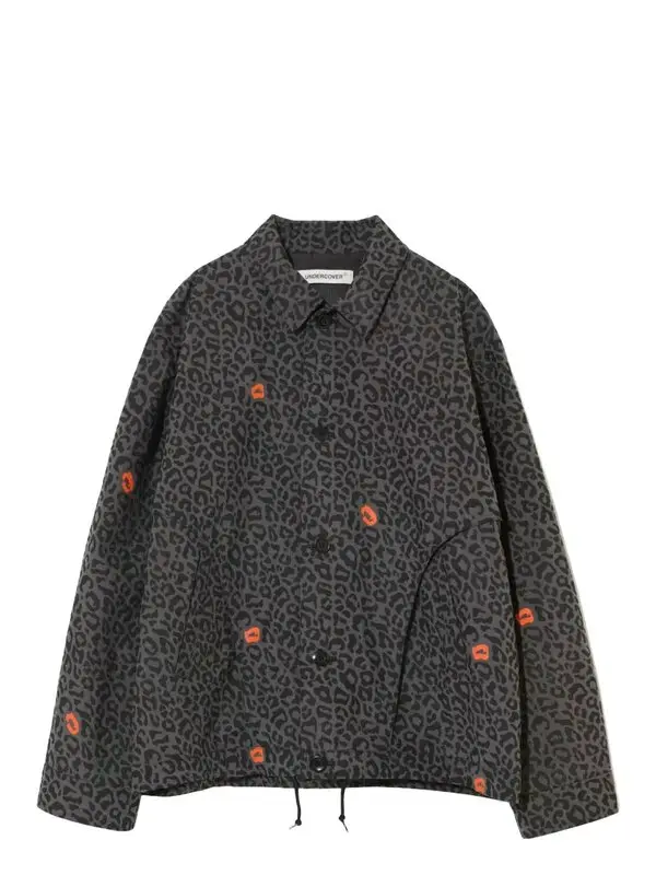 Undercover Leopard-print Jacket - Grey
