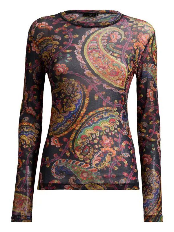 Etro Paisley Long Sleeve Top - Print