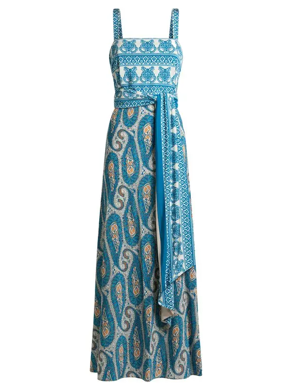 Etro Wrapped Jersey Maxi Dress - Print