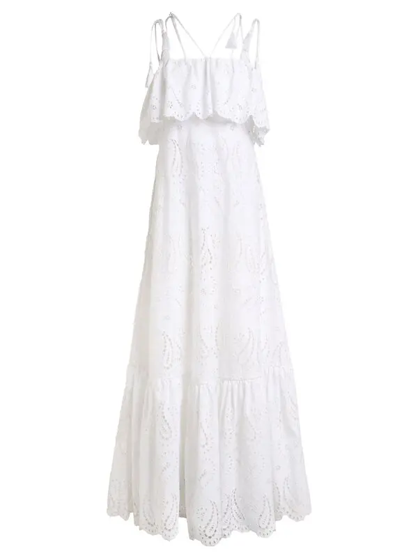 Etro Cotton-blend Maxi Dress - White