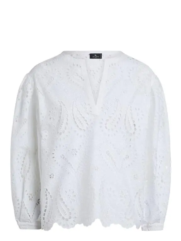 Etro Cotton Broderie Shirt - White