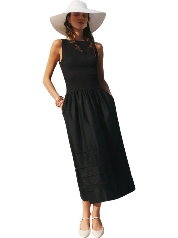 REFORMATION Idelle Midi Dress - Black