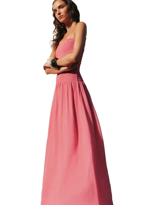 REFORMATION Rudy Midi Dress - Pink