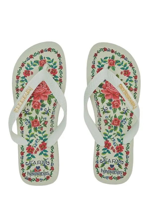 Farm Rio Flower Tapestry Havaianas - Flower Tapestry Off-white