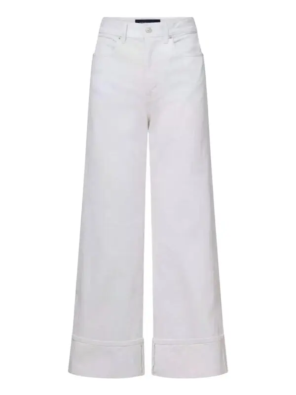 Veronica Beard Taylor Wide-leg Jeans - White