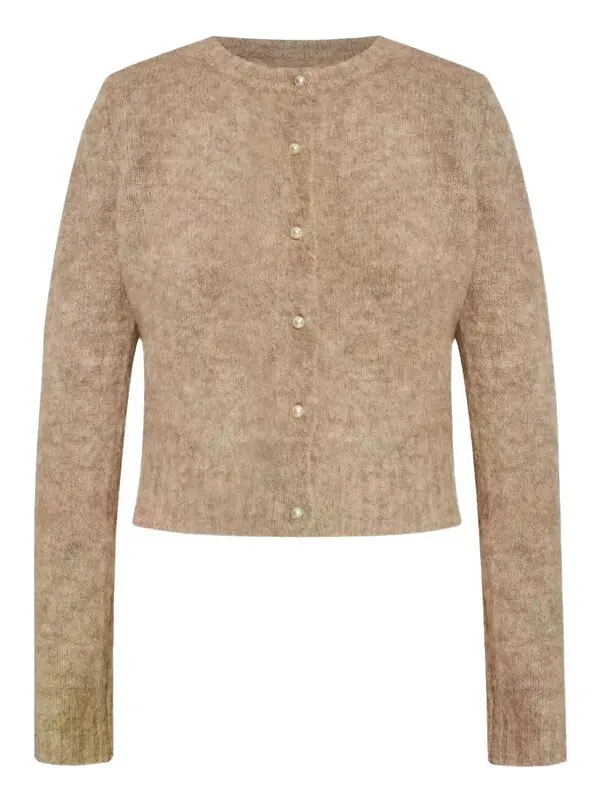 Munthe Button-up Knitted Cardigan - Neutrals