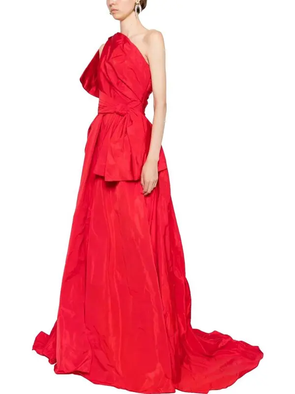 SAIID KOBEISY Taffeta Off-the-shoulder Dress - Red