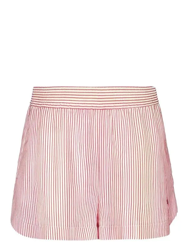 Stella McCartney Striped Silk Shorts - Pink