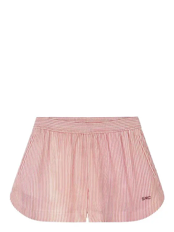 Stella McCartney Striped Silk Shorts - Pink