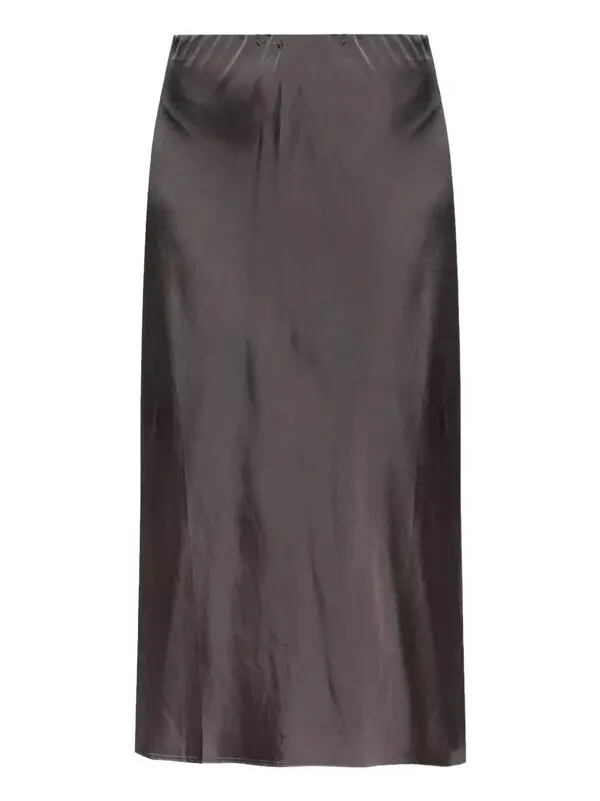 Munthe Satin-finish Midi Skirt - Grey