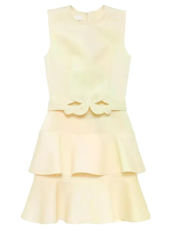 SAIID KOBEISY Ruffled Mini Dress - Yellow