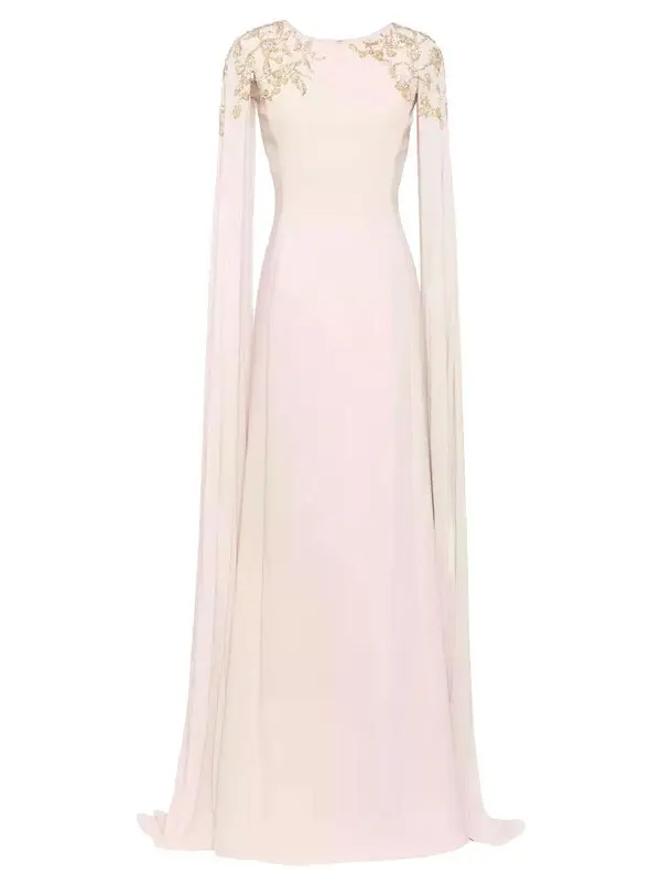 SAIID KOBEISY Embellished Crepe Gown - Pink