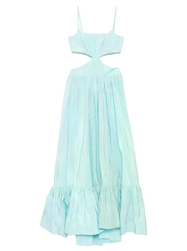 SAIID KOBEISY Taffeta Midi Dress - Blue