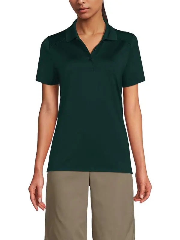 LANDS' END School Uniform Feminine Fit Rapid Dry Polo Shirt - Evergreen