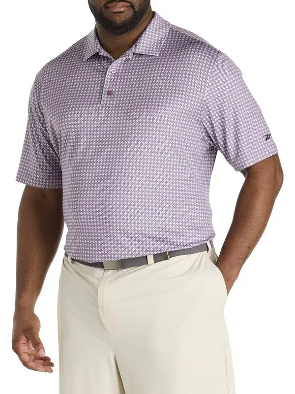 REEBOK Big & Tall Basketweave Performance Polo Shirt - Infused Lilac