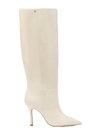 Larroude Kate Knee High Boots - Ivory