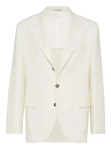 Brunello Cucinelli Blazer With Large Peak Lapel - Panama