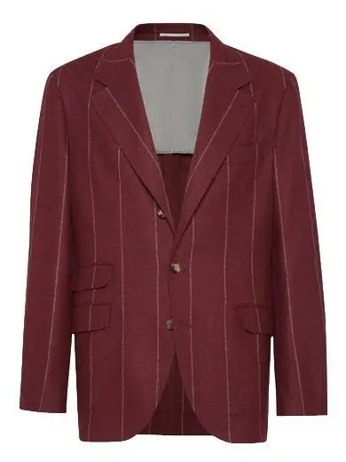 Brunello Cucinelli Deconstructed Cavallo Blazer - Purple-red