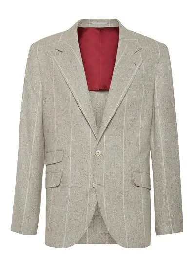 Brunello Cucinelli Deconstructed Cavallo Blazer - Salt
