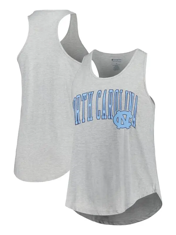 Profile North Carolina Tar Heels Arch Logo Racerback Tank Top - Heather Gray