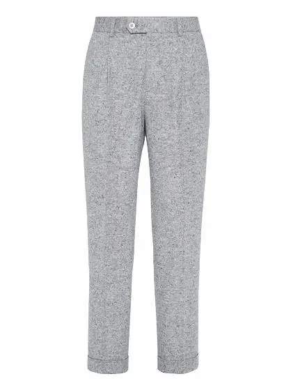 Brunello Cucinelli Sharkskin Trousers - Medium Grey