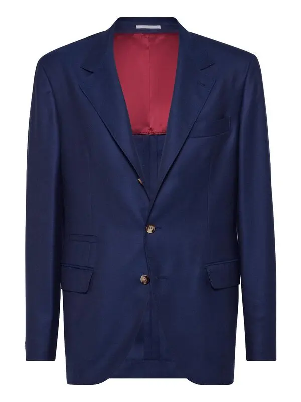 Brunello Cucinelli Twill Unconstructed Blazer - Avio Blue