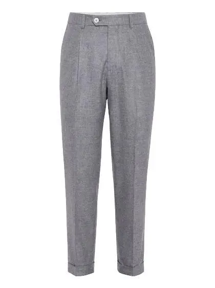 Brunello Cucinelli Flannel Trousers - Grey