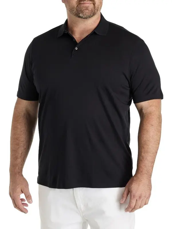 Robert Barakett Big & Tall Georgia Polo Shirt - Black
