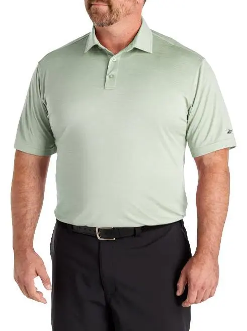 REEBOK Big & Tall Performance Heather Polo Shirt - Dew